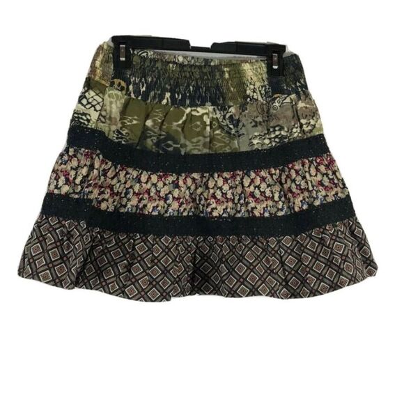 Fire Los Angeles | Skirts | Y2k Vintage Fire Green Brown Smocked ...